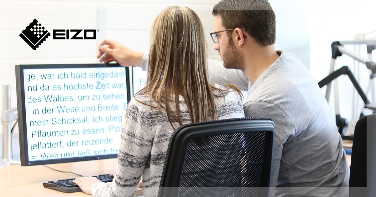 Workstation for people with visual impairments
